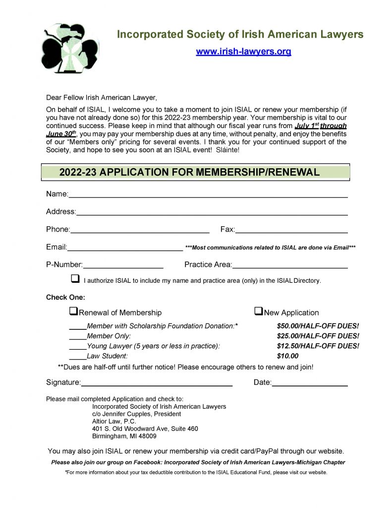 Membership | Incorporated Society of Irish American Lawyers | The Local ...